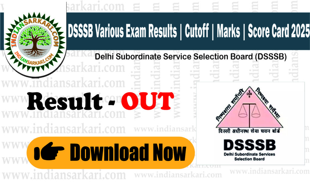 DSSSB Admit Card 2025 Released Download Now