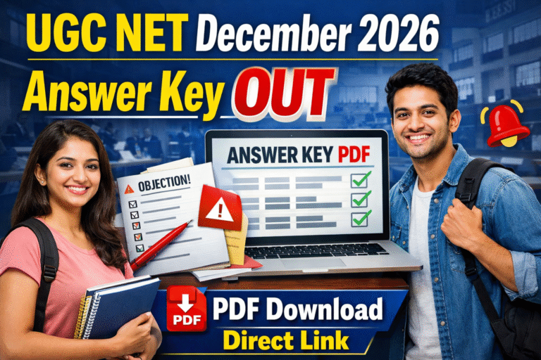 NTA UGC NET December Answer Key 2026 OUT Direct Download Link (Release)